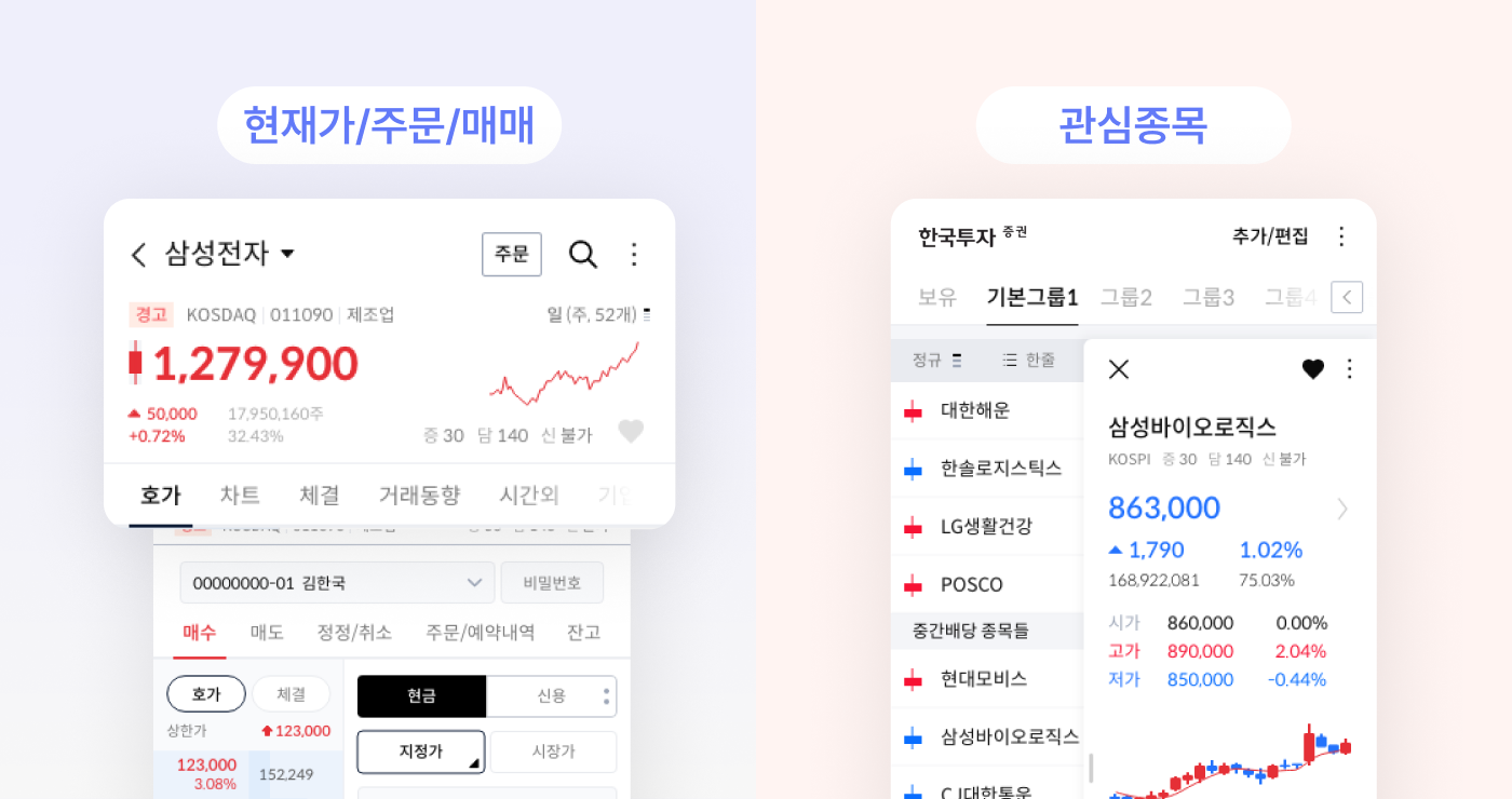 ‘한국투자’ MTS 리뉴얼 | Work | pxd